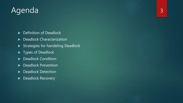 Deadlock detection & prevention | PPTX