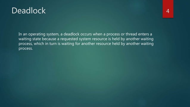 Deadlock detection & prevention | PPTX