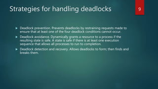 Deadlock detection & prevention | PPTX