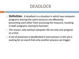 Deadlock- Operating System | PPT