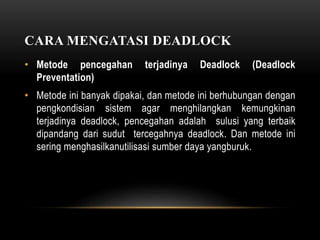 Deadlock pada sistem operasi | PPTX