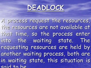 Deadlock ppt | PPTX