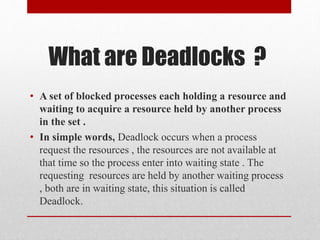 Deadlocks | PPTX