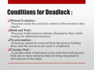 Deadlocks | PPTX