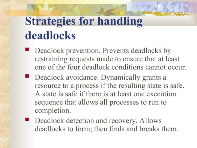 Deadlocks dhsidhcc ISIxnac bdbckjncmzczjkbc | PPT