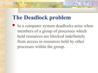 Deadlocks dhsidhcc ISIxnac bdbckjncmzczjkbc | PPT