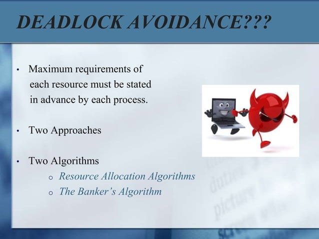 Deadlocks in operating system | PPTX | Operating Systems | Computer Software and Applications