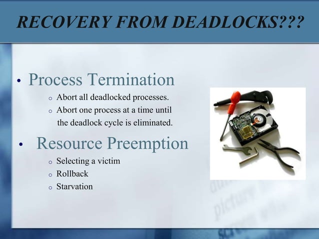 Deadlocks In Operating System Pptx Operating Systems Computer Software And Applications