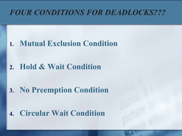 Deadlocks In Operating System Pptx Operating Systems Computer Software And Applications