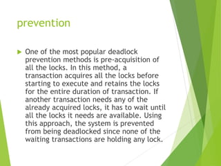 Deadlock in database | PPTX