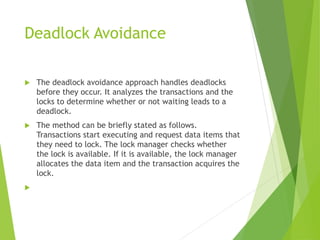 Deadlock in database | PPTX