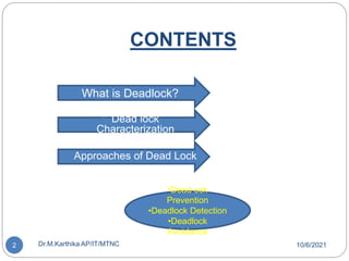 Overview of Deadlock unit 3 part 1 | PPT