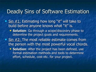 Deadly Sins Estimation | PPT