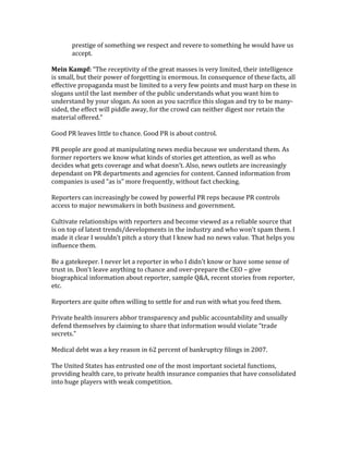 Deadly Spin: PR Lessons | PDF