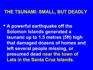 Deadly tsunamis cut path of devastation across Pacific | PPT