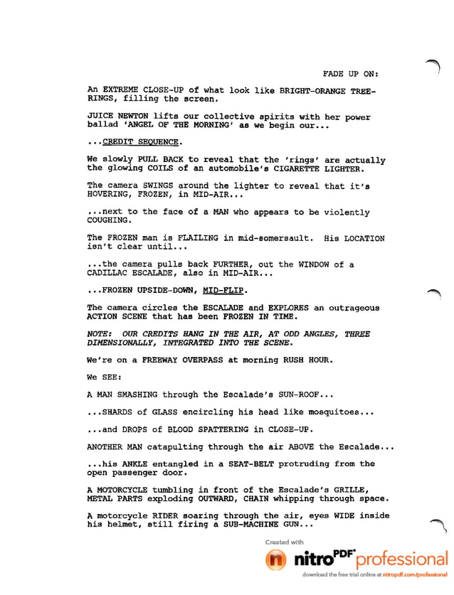Deadpool movie leaked script (1) | PDF