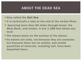 Dead sea | PPTX