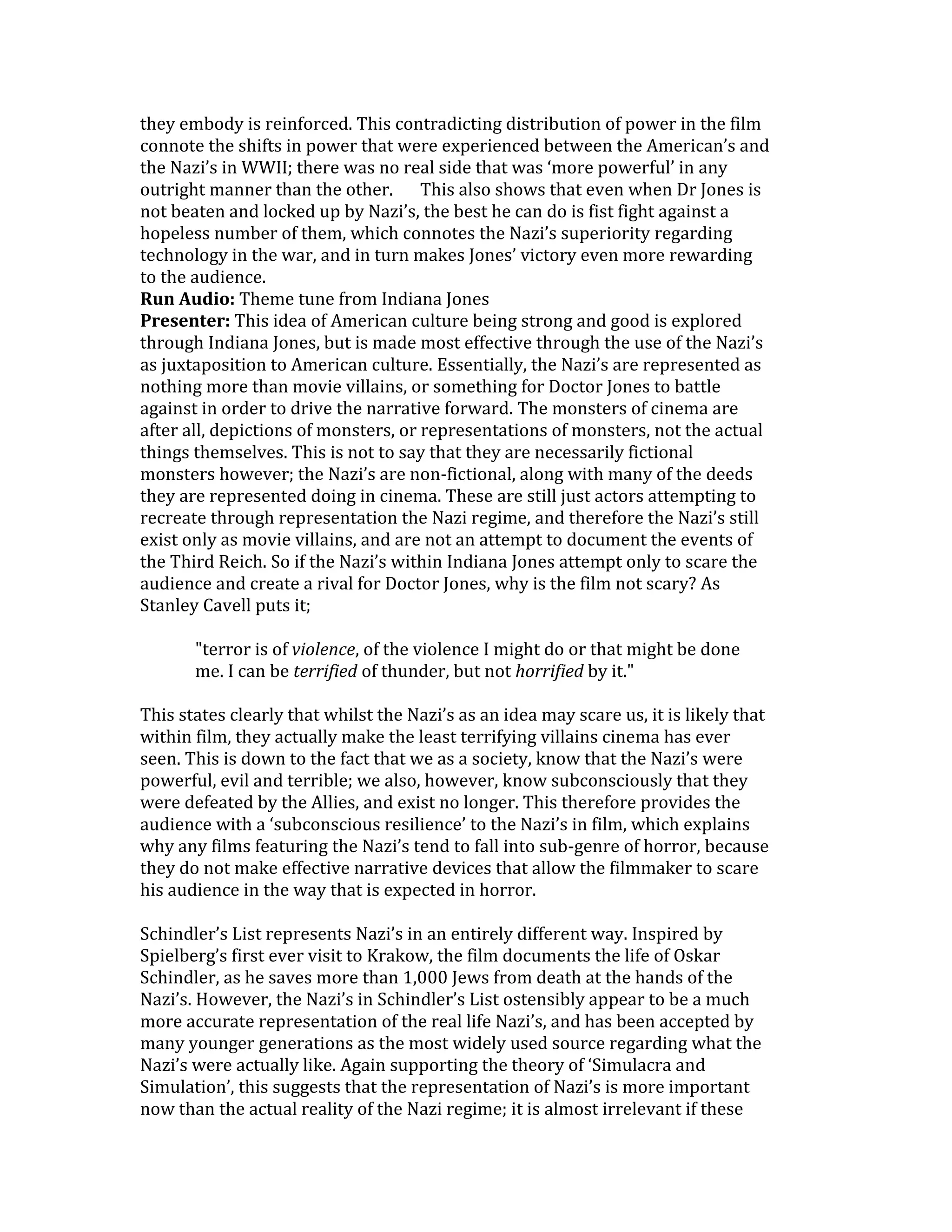 Changing Representations of Nazis in Film | DOCX