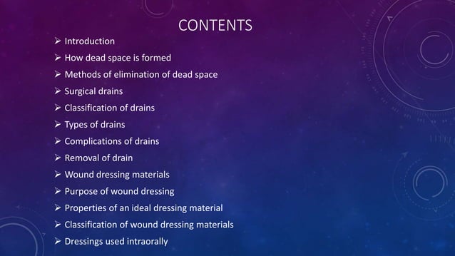 Dead space management | PPTX | First Aid | Injuries