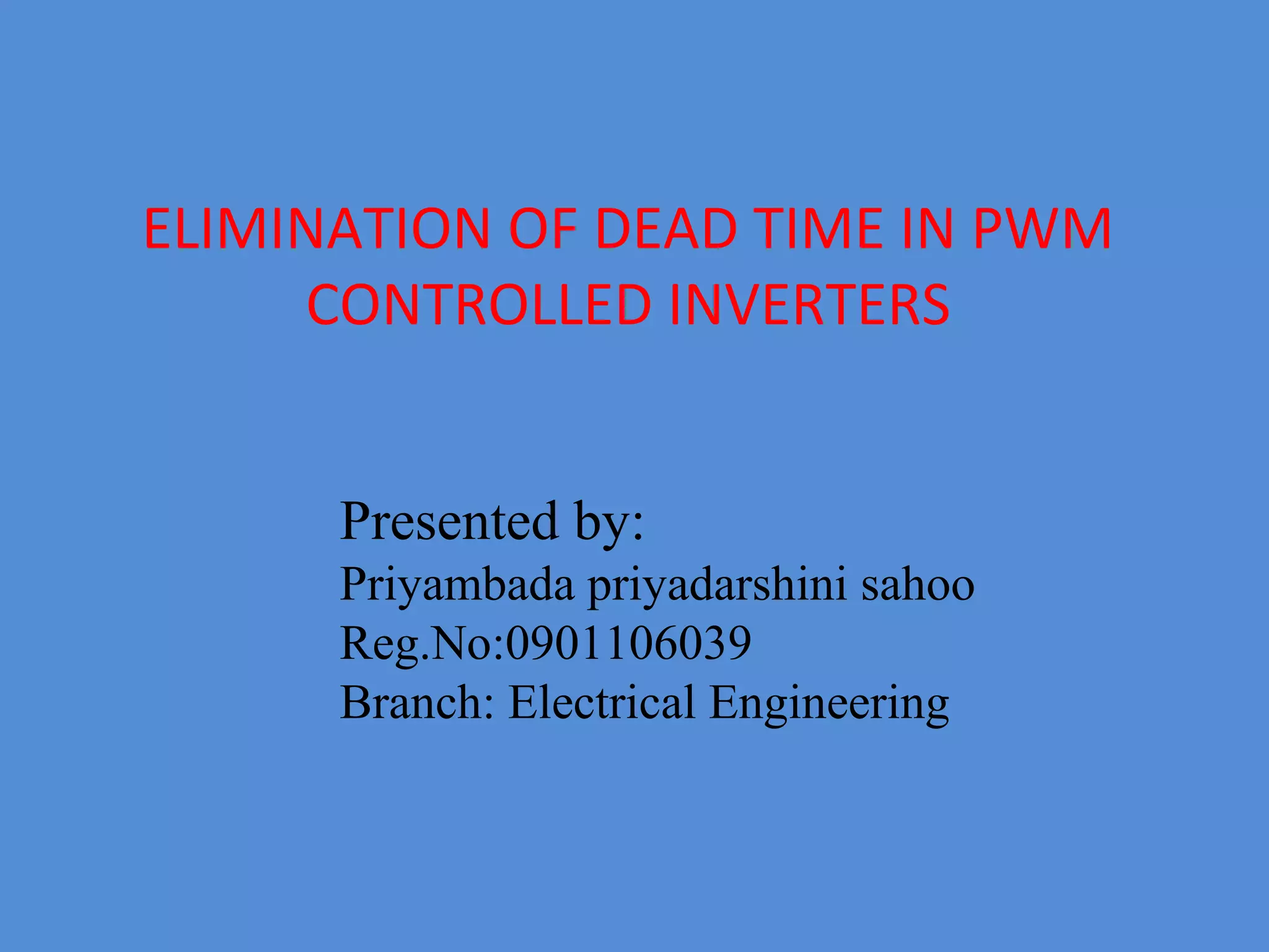 Dead time pwm | PPT