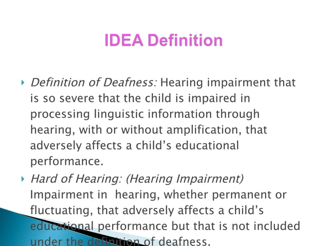 Deaf And Hard Of Hearing | PPT