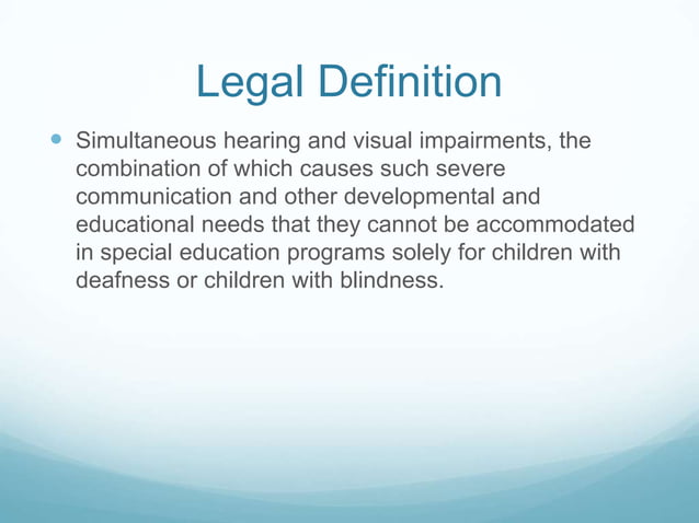 Deaf-Blindness | PPTX