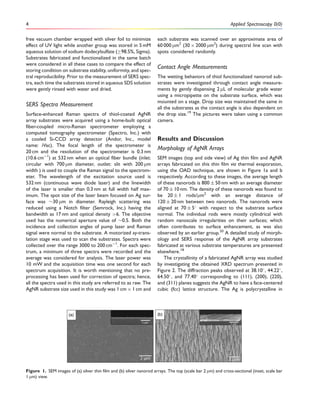 2016_Appl Spectrosc_Long-Standing Stability of Silver Nanorod Substrate Functionalized Using a ...