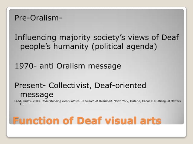 Deaf and art | PPTX