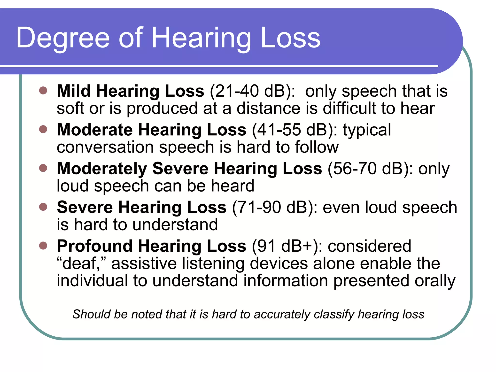 Deaf And Hard Of Hearing Presentation | PPT