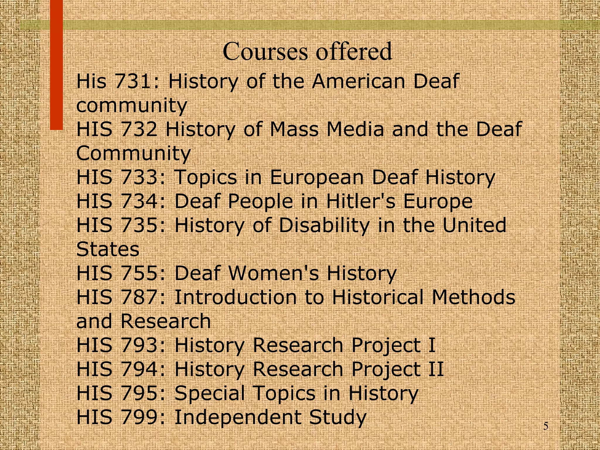 Deaf history certificate program | PPT