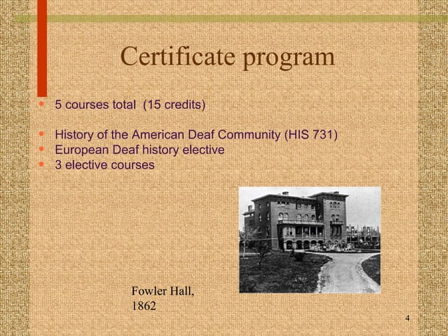 Deaf History Certificate Program | PPT