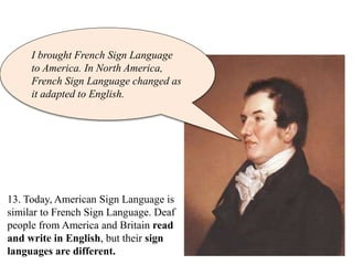 ASL -Deaf history timeline | PPTX
