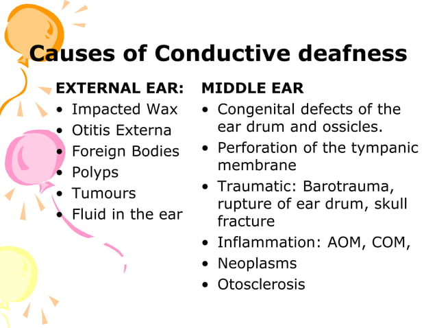 Deafness | PPTX | Ear, Nose and Throat Conditions | Diseases and Conditions