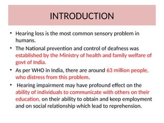 National programme for prevention and control of deafness | PPT