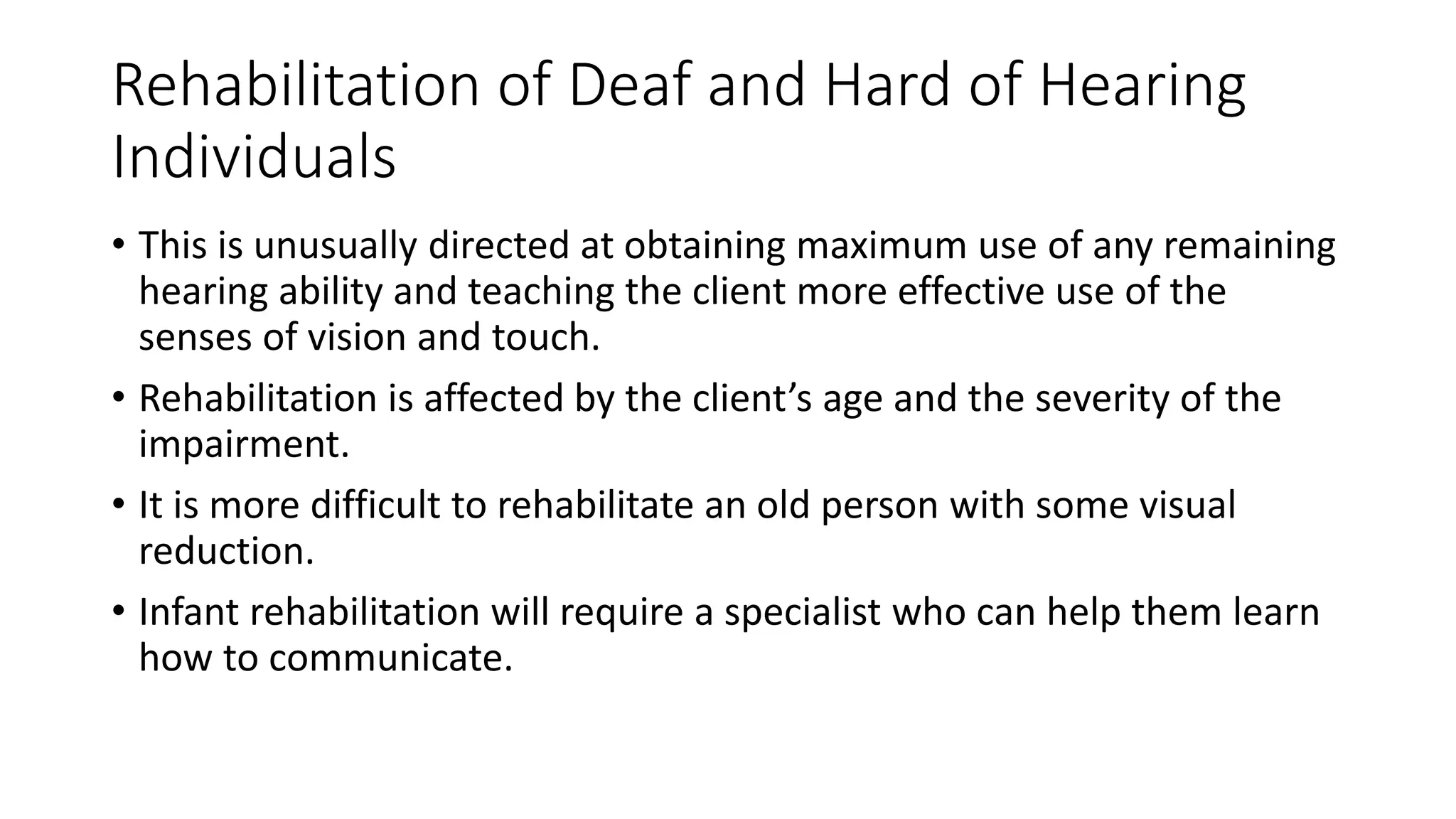 Deafness and Hearing Impairment presentation | PPTX