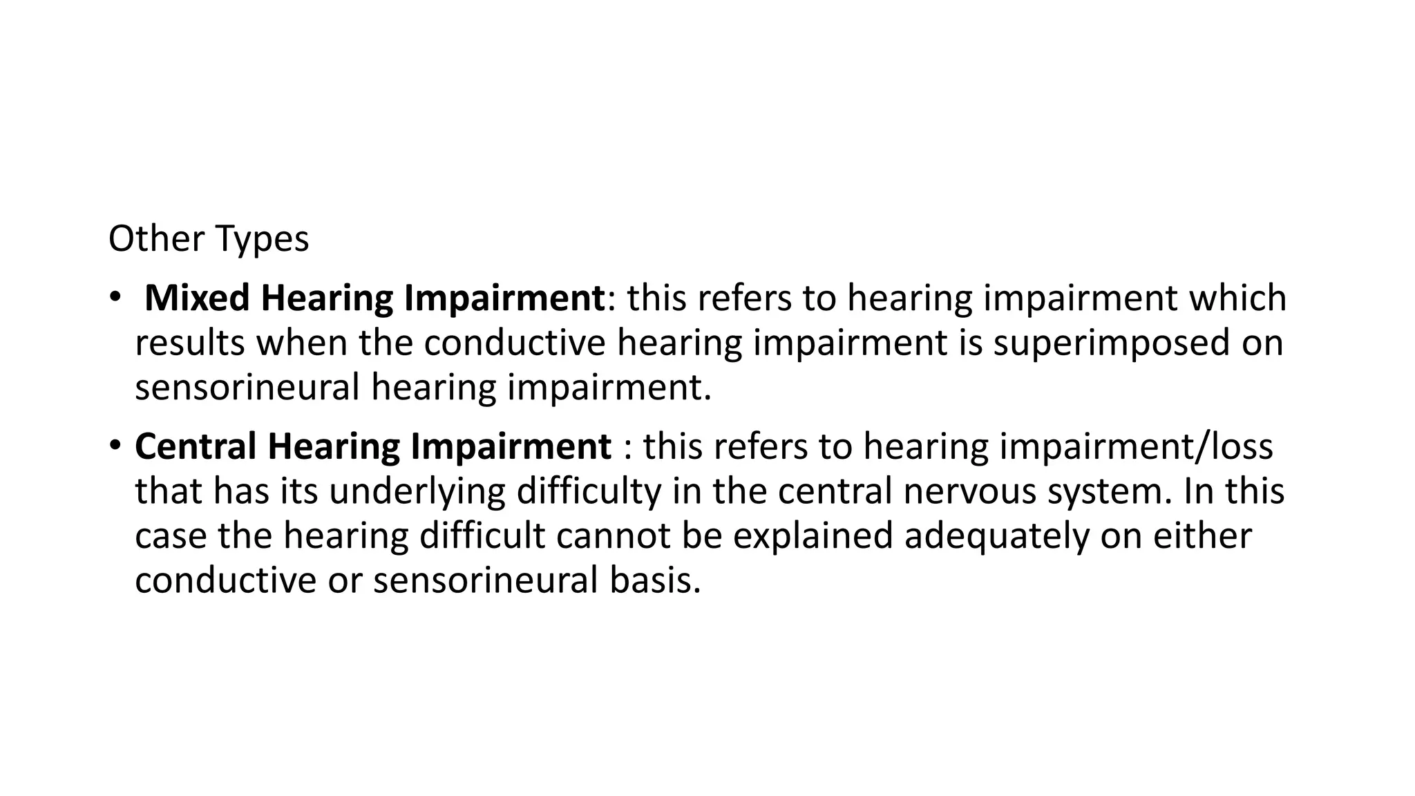 Deafness and Hearing Impairment presentation | PPTX