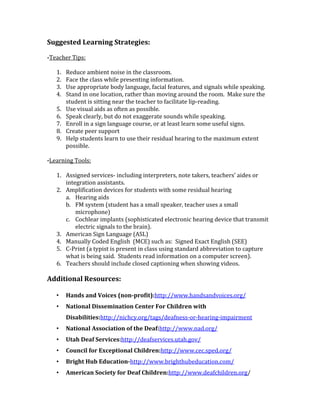 Deafness group presentation | PDF