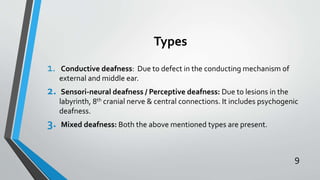 Deafness / Badhirya | PPTX