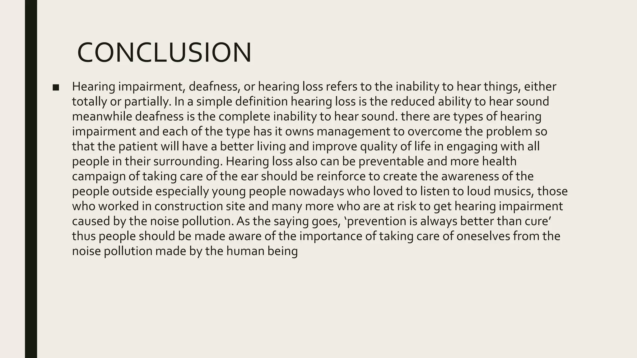 DEAFNESS/HEARING LOSS | PPTX