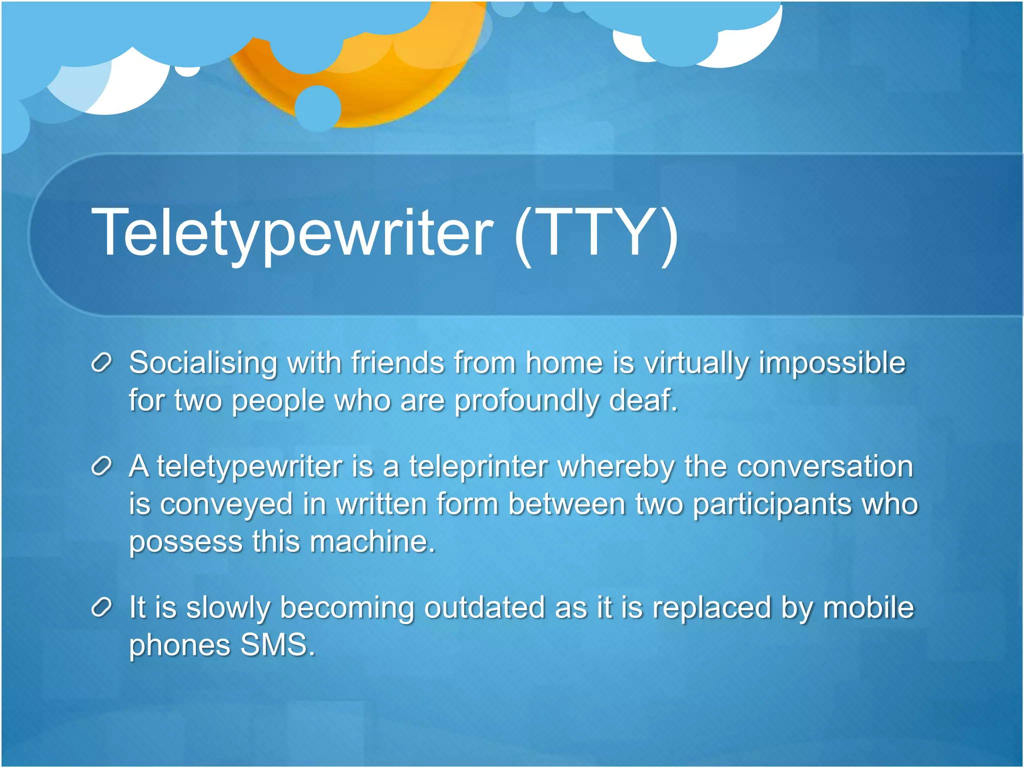 Technology used by the Deaf community | PPTX