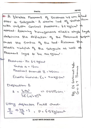 Design of Flexible pavement full problem solved | PDF