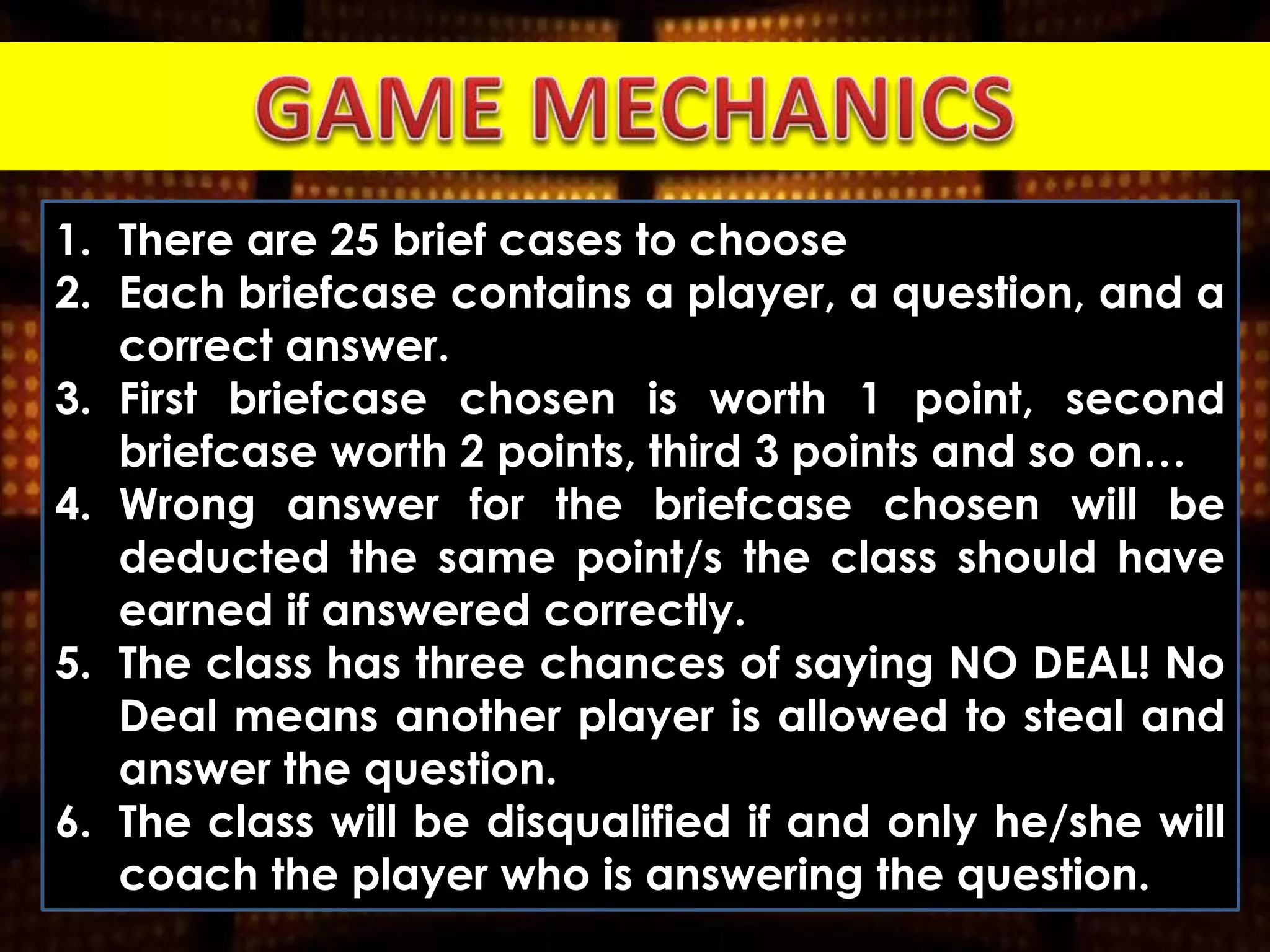 Deal or No Deal Classroom Game on Subject-Verb Agreement | PPTX