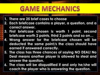 Deal or No Deal Classroom Game on Subject-Verb Agreement | PPTX