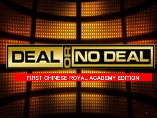 Deal or No Deal Classroom Game on Subject-Verb Agreement | PPTX