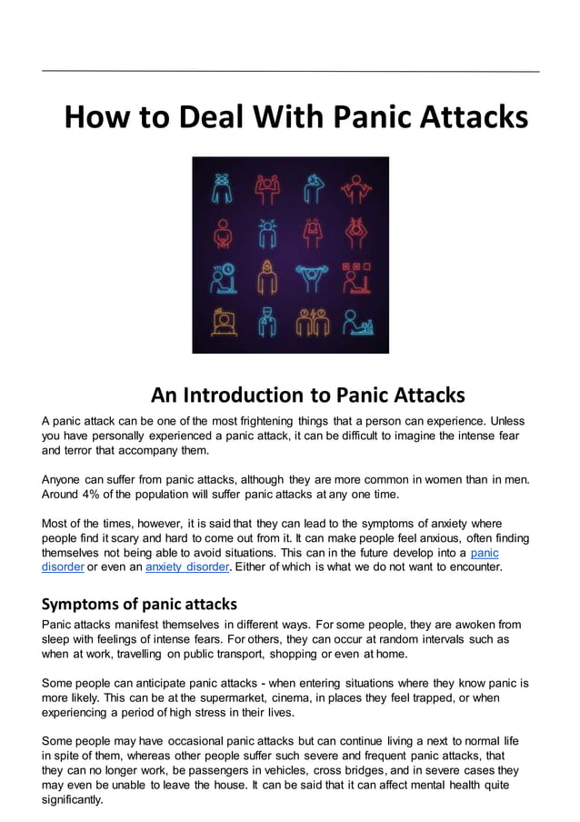 How to Deal with Panic Attacks | PDF