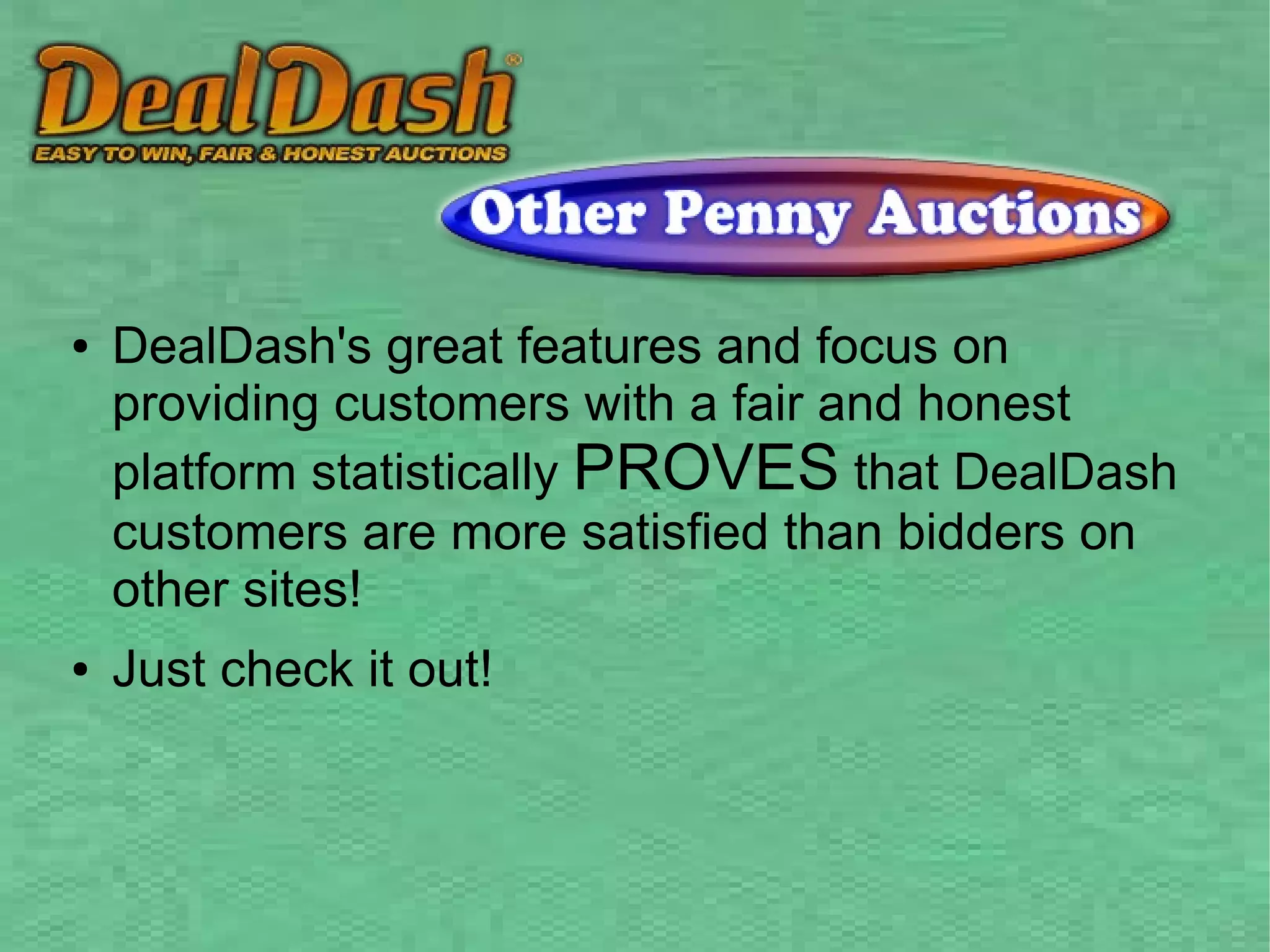 Dealdash vs. Other Penny Auctions | PDF