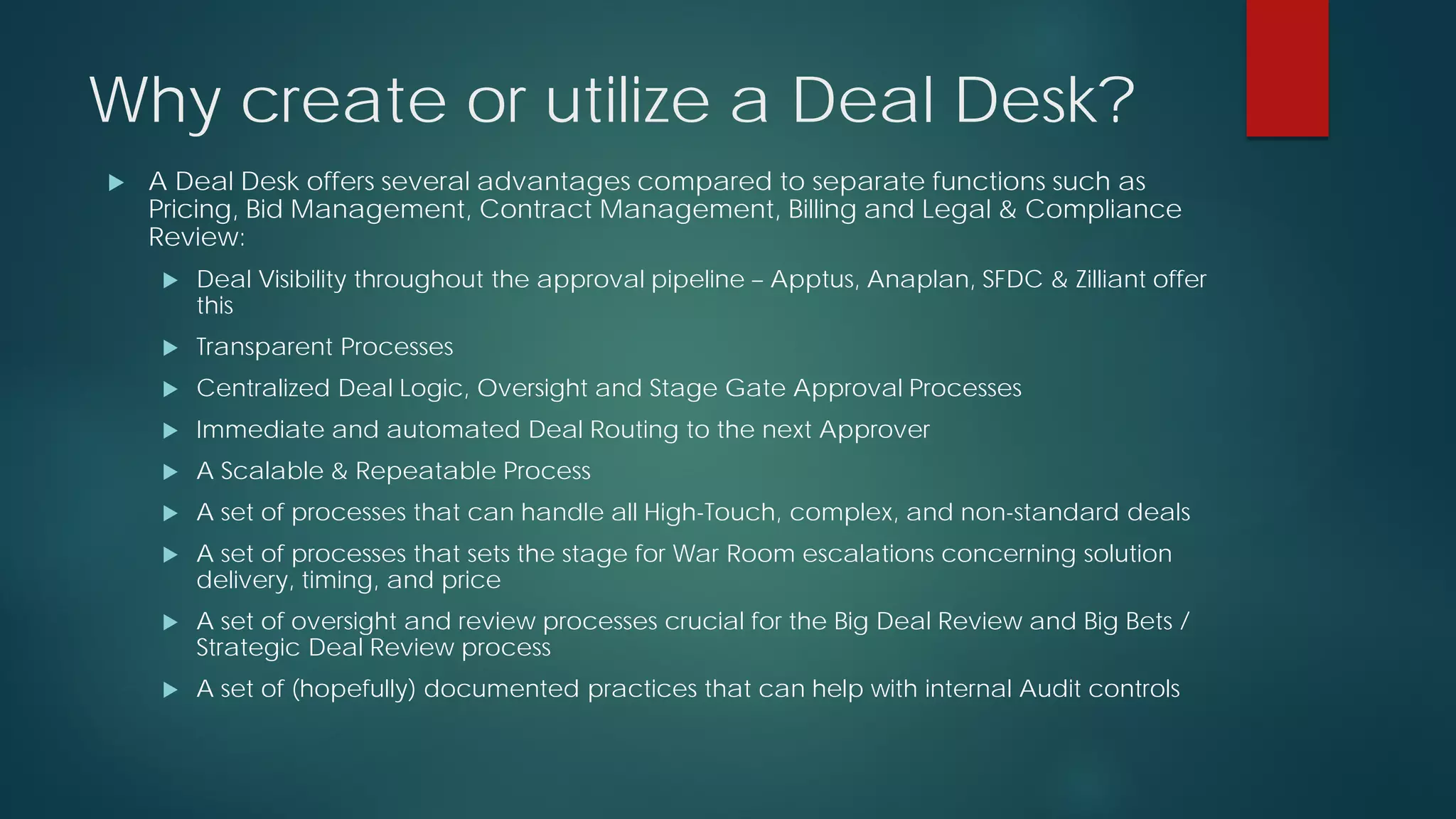 Deal Desk Operations - An Overview | PDF