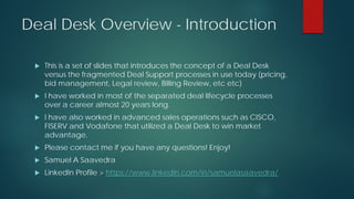 Deal Desk Operations - An Overview | PDF