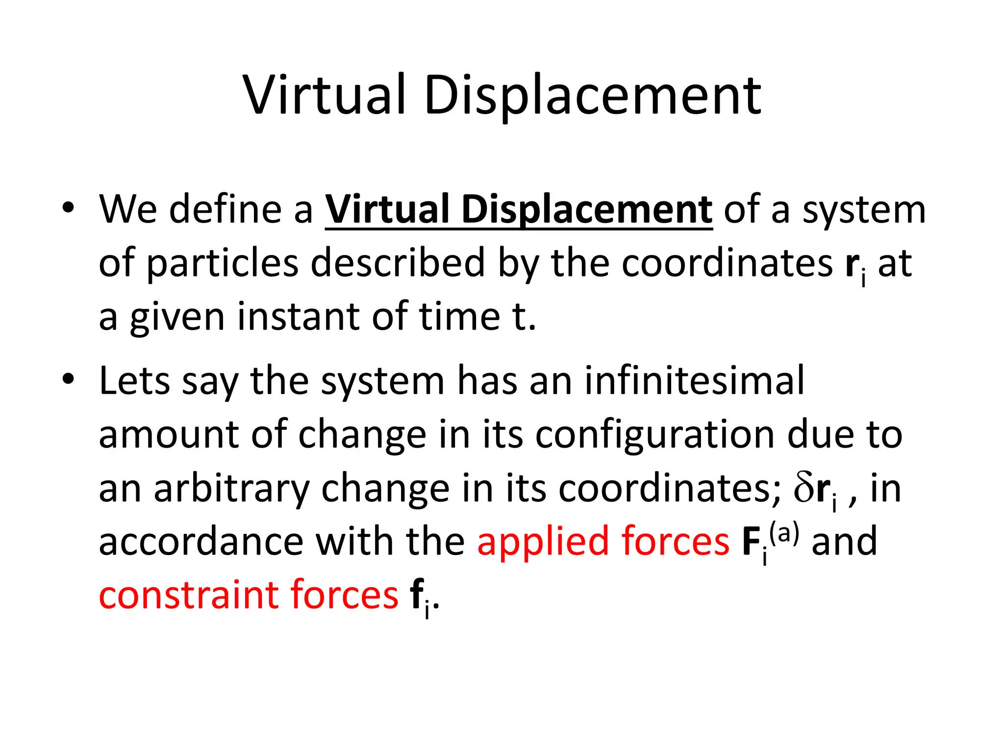 De Alembert’s Principle and Generalized Force, a technical discourse on ...