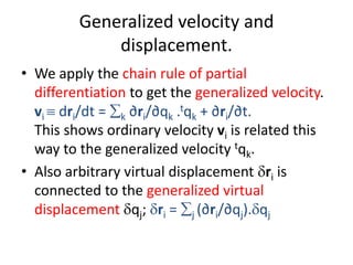 De Alembert’s Principle and Generalized Force, a technical discourse on ...